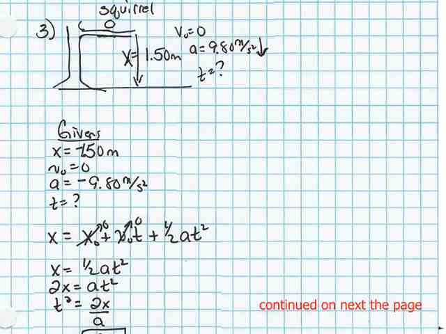 Kinematics Review Answers